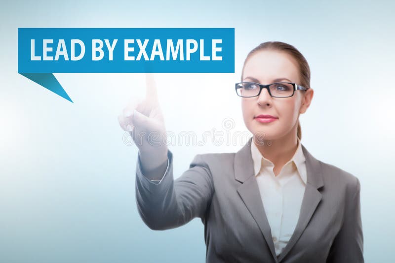Businesswoman in Lead by Example Concept Stock Image - Image of ...