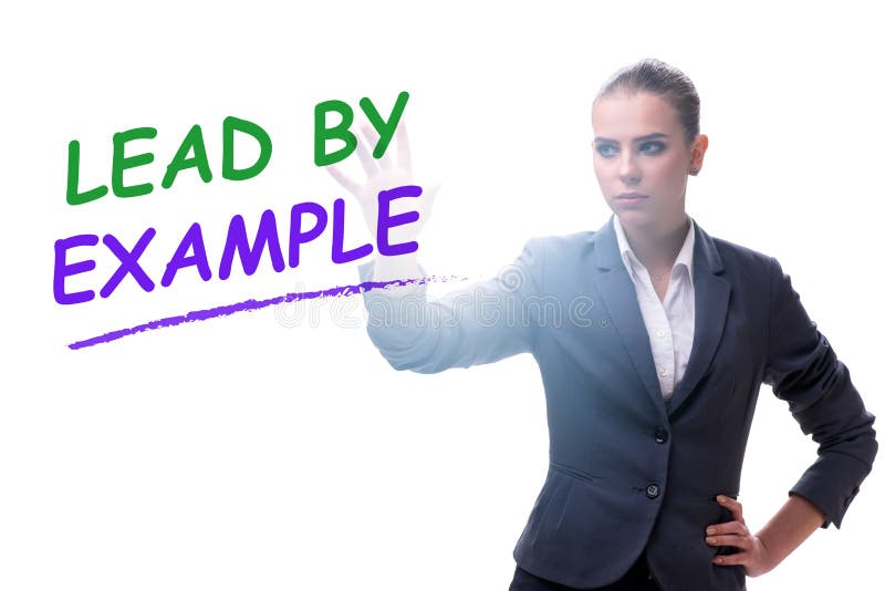Businesswoman in Lead by Example Concept Stock Image - Image of success ...