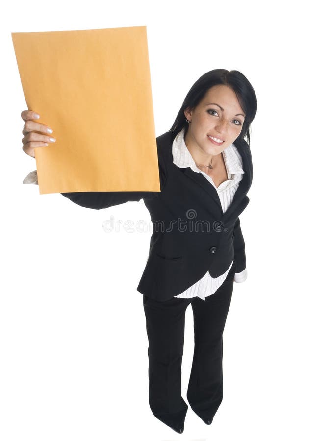 Businesswoman - Letter Delivery Stock Image - Image of color, office ...
