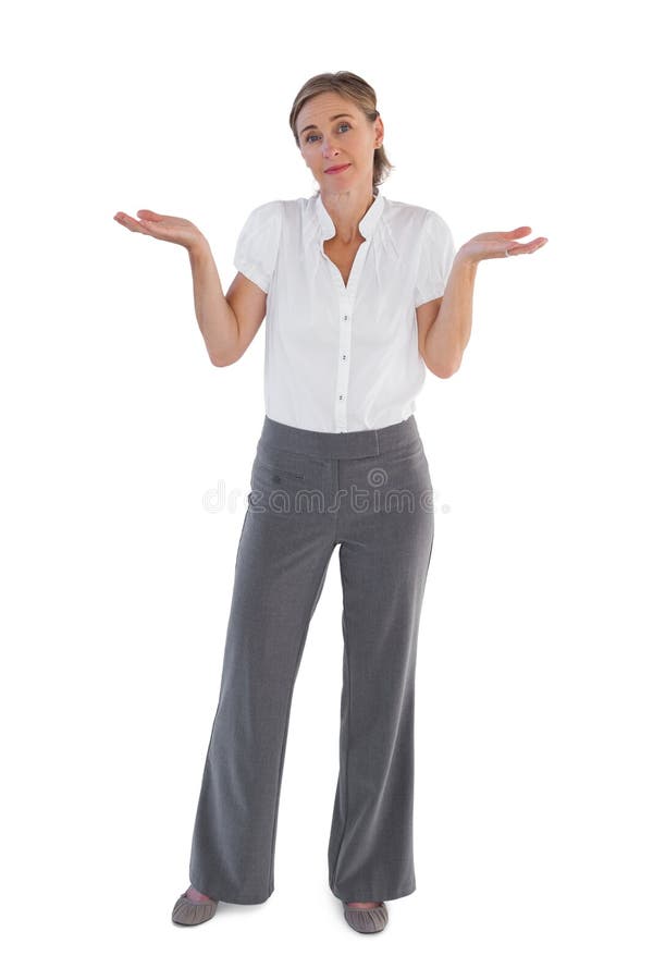 Businesswoman Looking Questioning Stock Image - Image of camera, happy ...