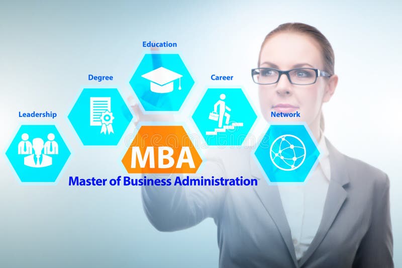 Businesswoman in Master of Business Administration Concept Stock Image ...