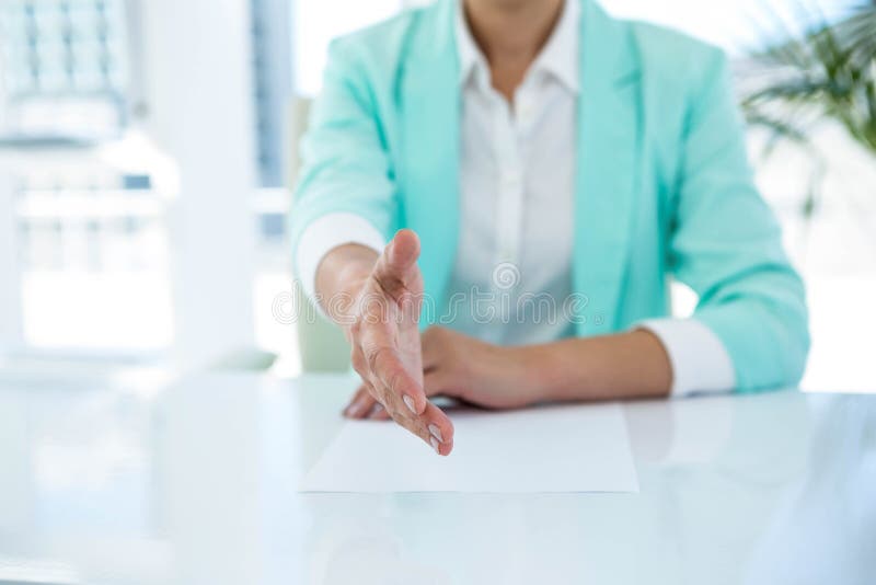 Businesswoman Offering a Handshake Stock Photo - Image of woman ...