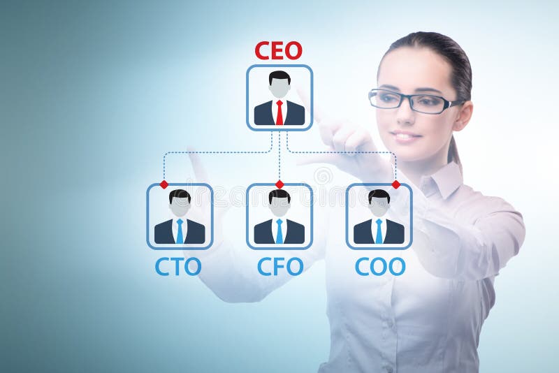 Businesswoman in the Organisation Chart Concept Stock Image - Image of ...