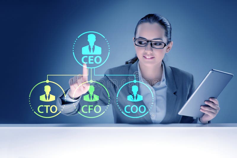 Businesswoman in the Organisation Chart Concept Stock Image - Image of ...