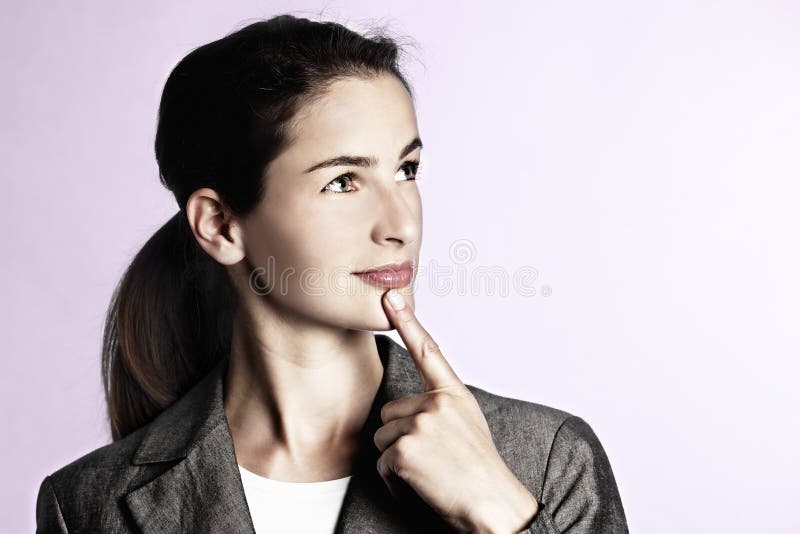 Woman pondering stock photo. Image of wondering, beautiful - 10239724