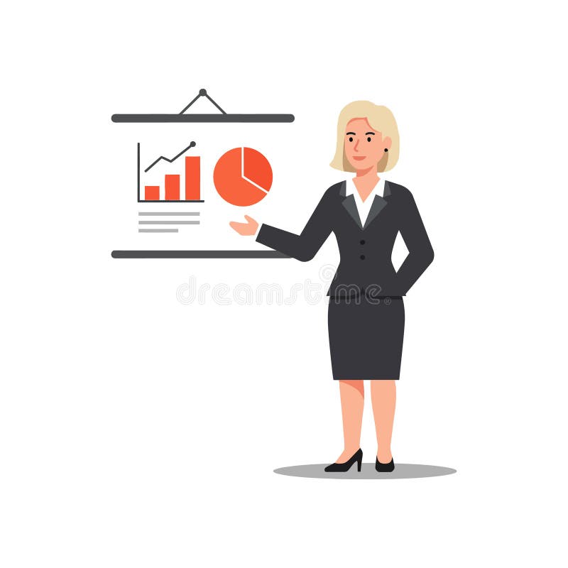 Businesswoman Presenting Data in a Professional Setting with Minimal ...