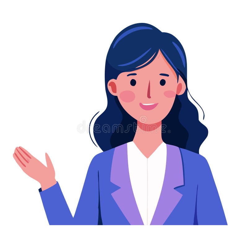 Businesswoman Presenting with Hand Gesture Stock Vector - Illustration ...