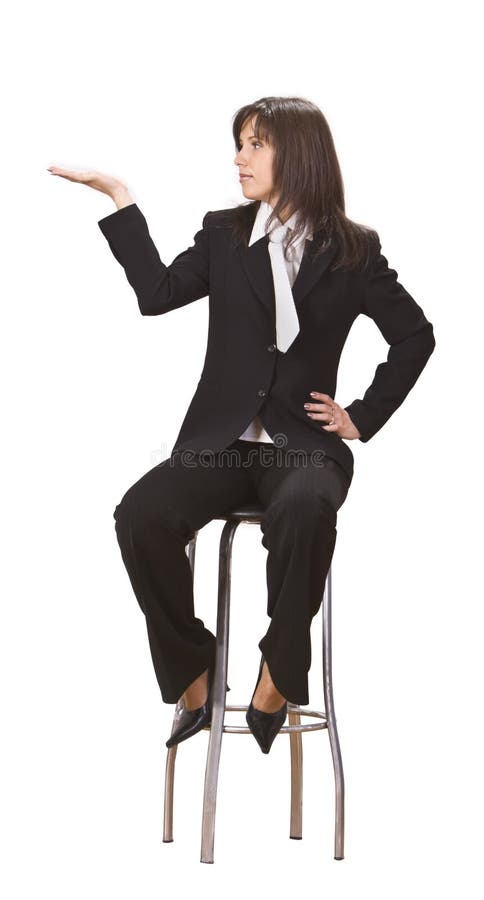Businesswoman Presenting Something Stock Photo - Image of offer ...