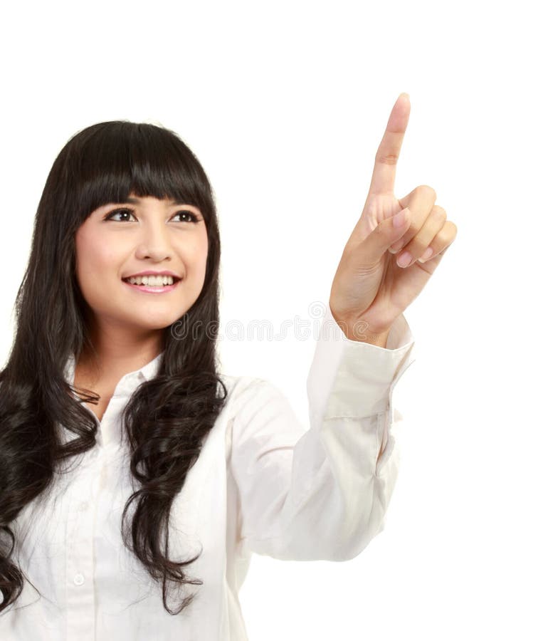 Man Pressing or Pointing Something Stock Image - Image of hand, style ...