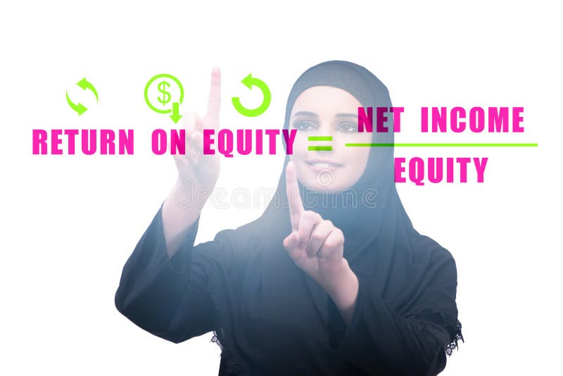 Businesswoman in Return on Equity Concept Stock Photo - Image of ...