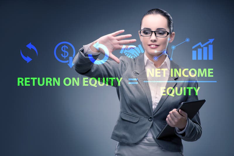 Businesswoman in Return on Equity Concept Stock Photo - Image of ...