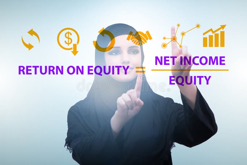 Businesswoman in Return on Equity Concept Stock Image - Image of ...