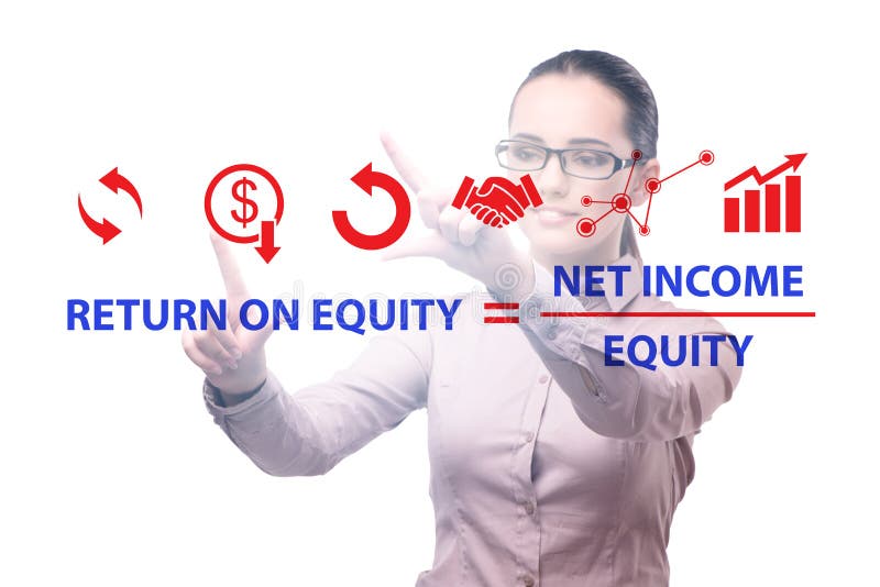 Businesswoman in Return on Equity Concept Stock Photo - Image of fund ...