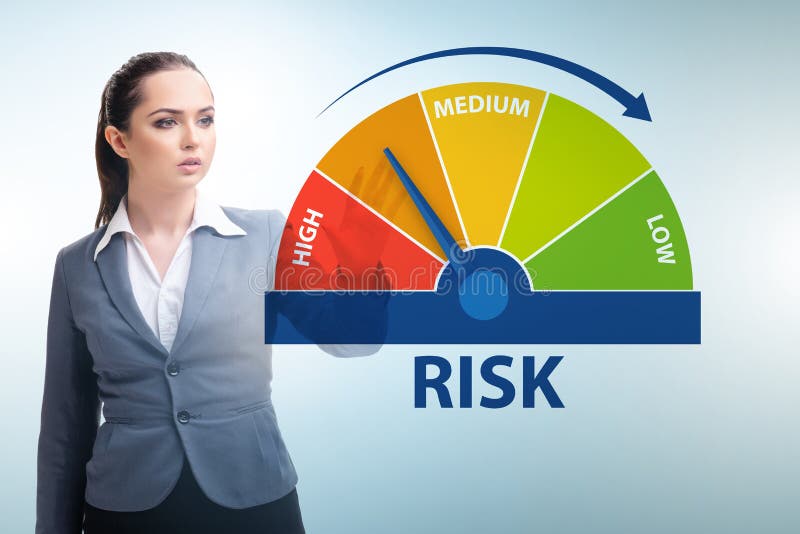 Businesswoman in Risk Management Concept Stock Image - Image of chain ...