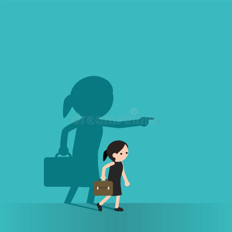 Shadow of a Man Pointing on Light. Peace of Mind Written on Arrow ...