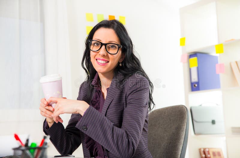 Businesswoman at Workplace, Ignoring Work, Not Listening To Annoying ...