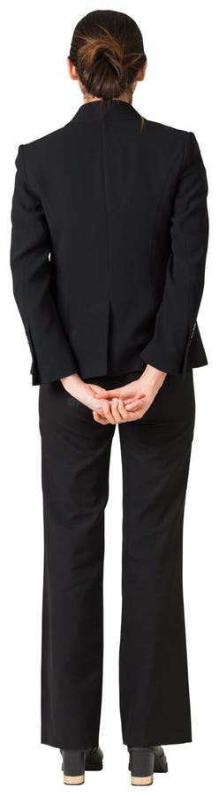 Businesswoman Standing with Hands Behind Back Stock Photo - Image of ...
