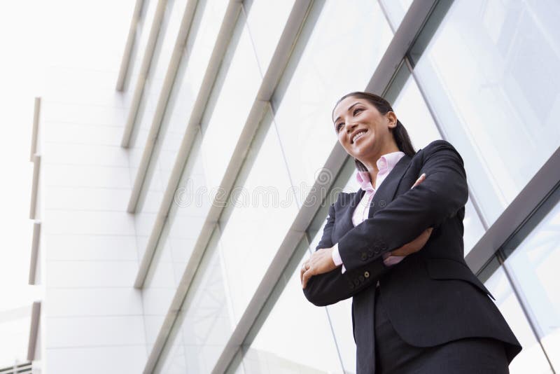 Group of Business People Outside Office Building Stock Image - Image of ...