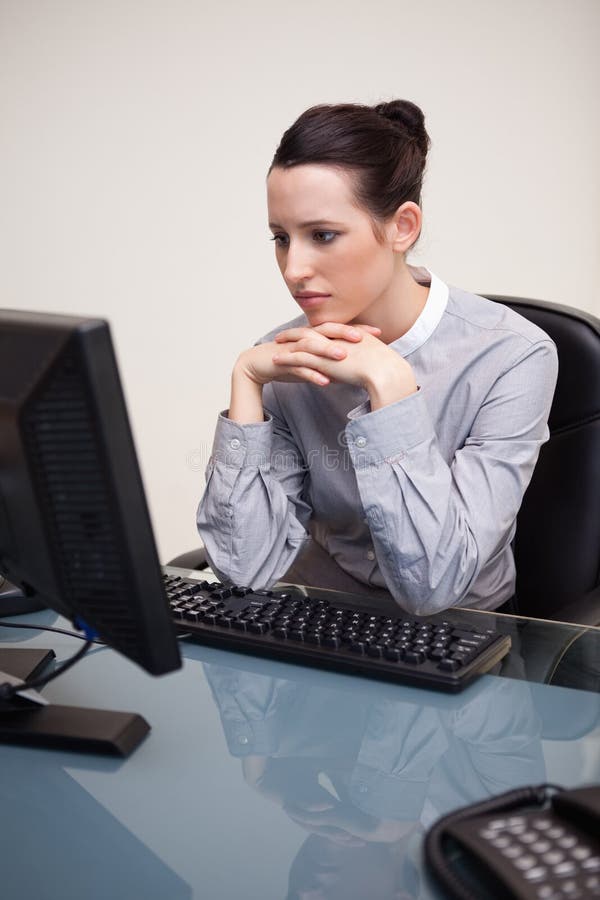 280 Office Worker Staring Computer Screen Stock Photos - Free & Royalty ...