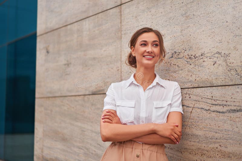 Businesswoman Successful Woman Business Person Standing Arms Crossed