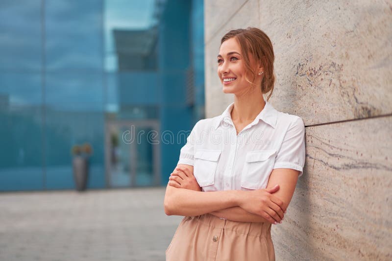 Businesswoman Successful Woman Business Person Standing Arms Crossed