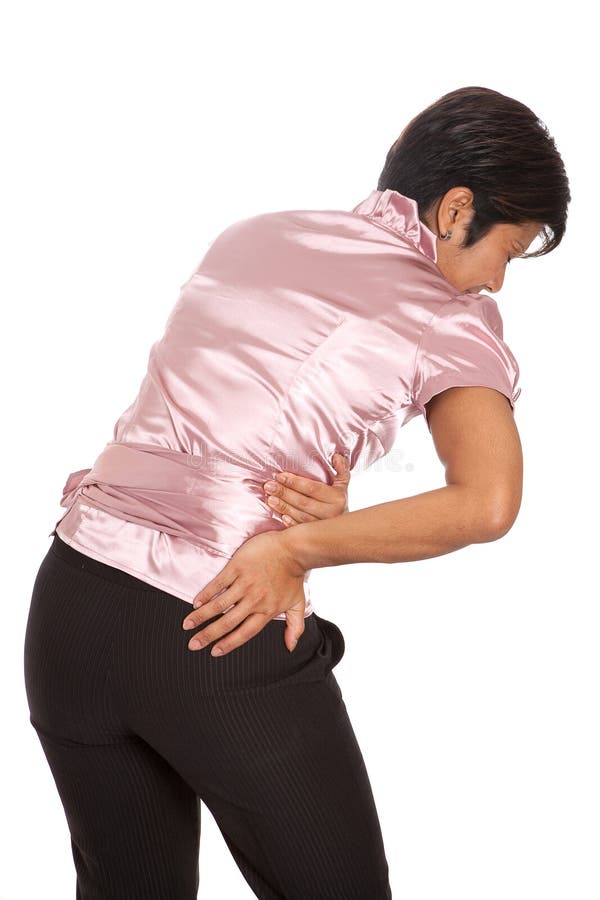 Businesswoman Suffering Back Ache Stock Photo - Image of backache, care ...
