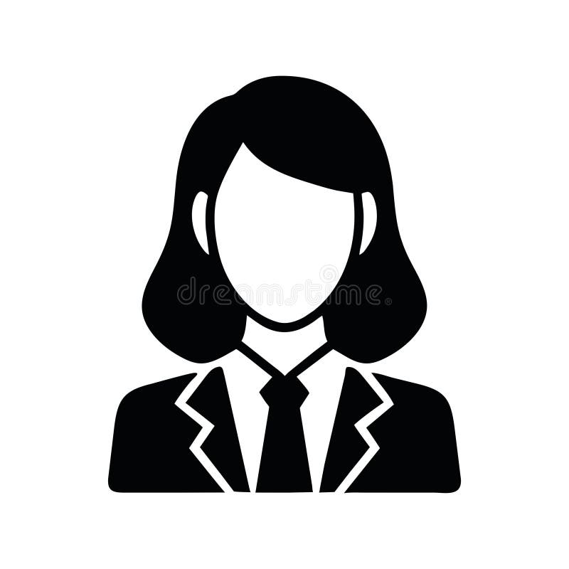 Businesswoman with Suit Icon Stock Illustration - Illustration of ...