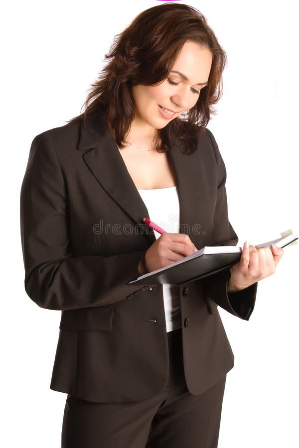 Businesswoman Taking Notes stock photo. Image of business - 9847228