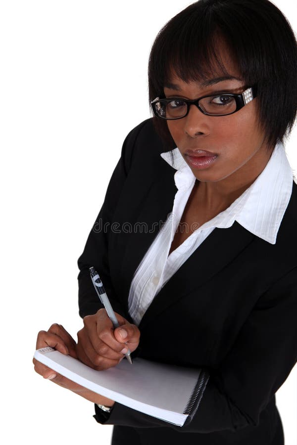 Businesswoman Taking Notes. Stock Image - Image of business, corporate ...