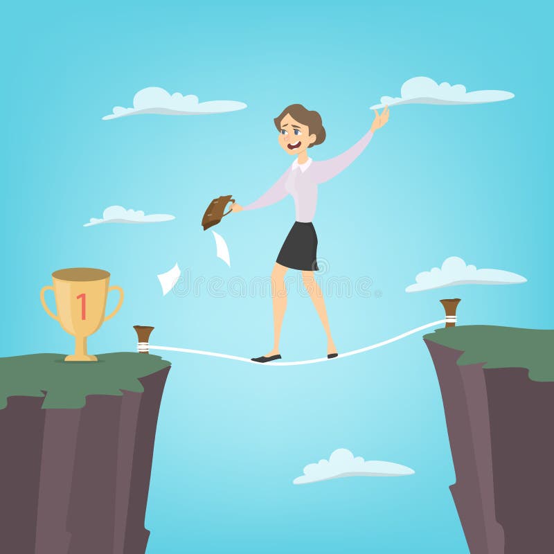 Tightrope Walker Cartoon Stock Illustrations – 294 Tightrope Walker ...