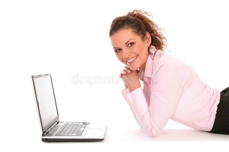 Businesswoman using laptop stock photo. Image of laptop - 4583432