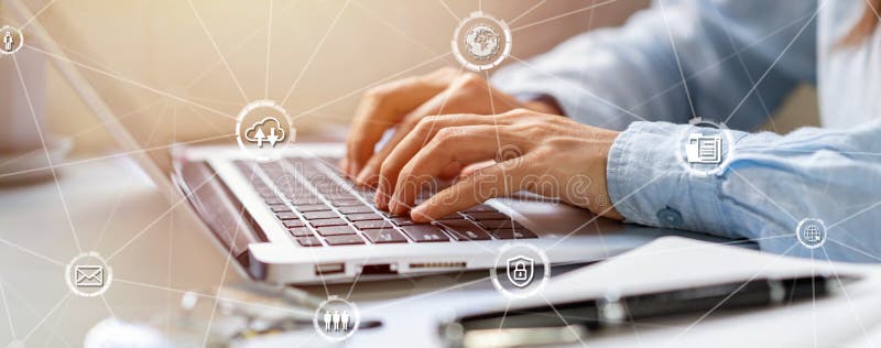 Businesswoman Using Smart Devices for Digital Technology Connection and ...