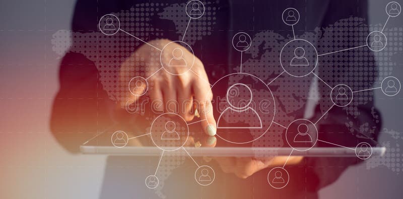 Businesswoman Using Tablet Analyzing Data Chart, Technology. Business ...