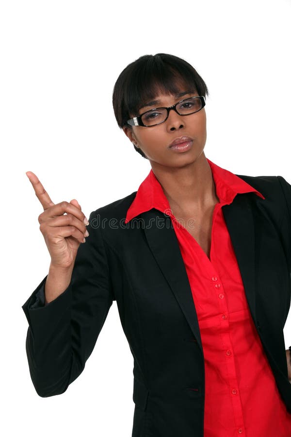 Businesswoman Wagging Her Finger Stock Photo - Image of forefinger ...