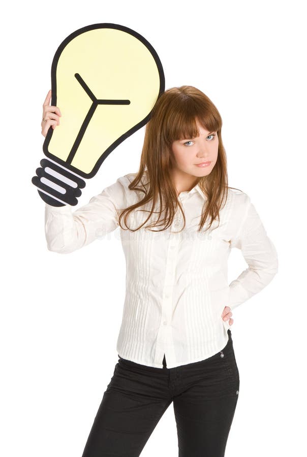 Businesswoman Waiting for Idea Stock Image - Image of hold, inspiration ...