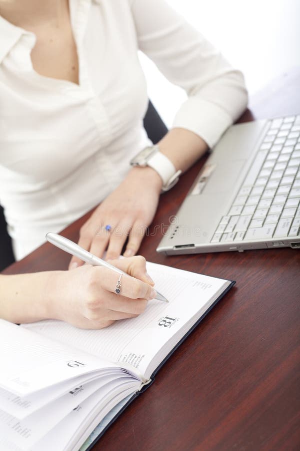 Businesswoman at Work,detail Stock Photo - Image of assistant, working ...