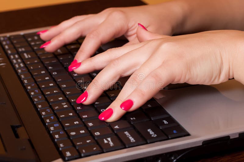Businesswoman Working on the Computer Stock Image - Image of buttons ...