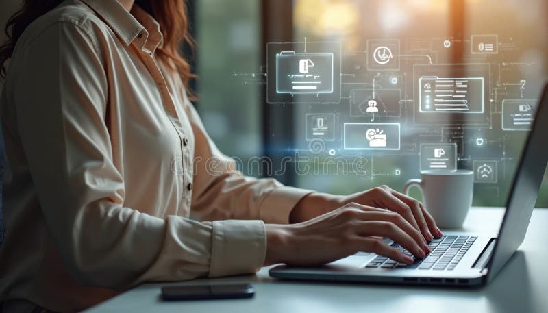 Online Documentation Database and Document Management System Concept Stock Image - Image of ...