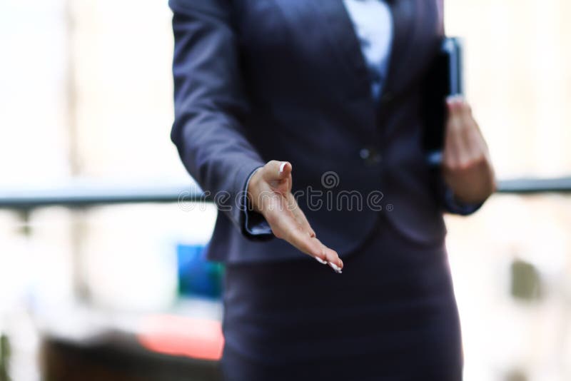 Businesswomans Hand Reaching Stock Photo - Image of stylish, woman ...