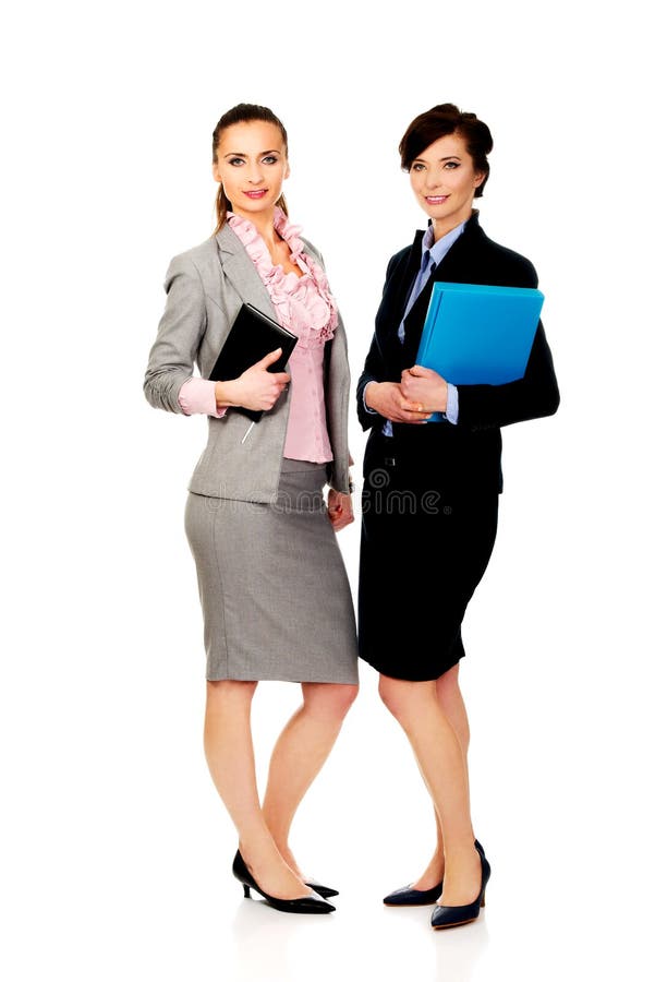 Businesswomans Holding Their Notes. Stock Image - Image of female ...