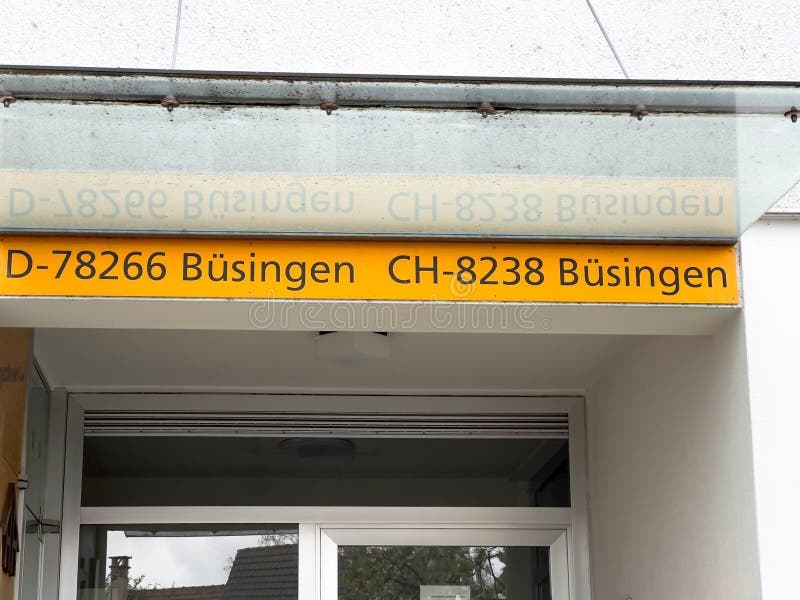 Busingen Deutche and Swiss Post Number Stock Photo - Image of europe ...