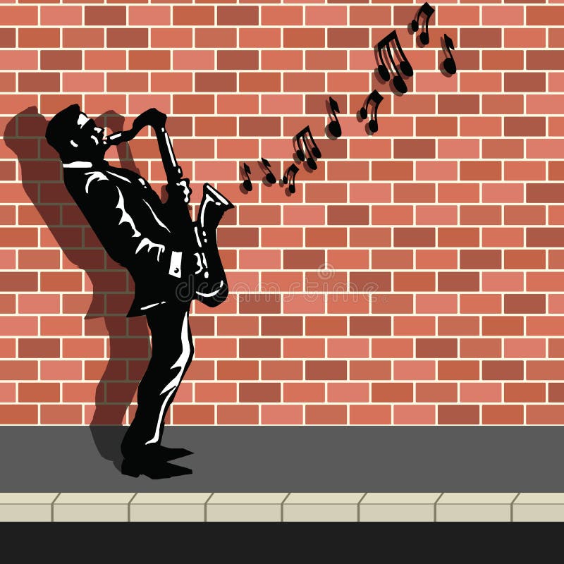 Busker stock vector. Illustration of guitarists, drawn - 29929076