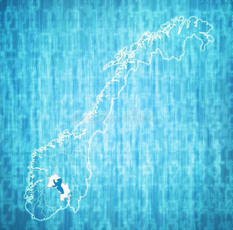 Buskerud Region on Administration Map of Norway Stock Illustration ...