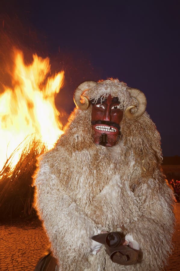 Buso portrait with fire editorial photography. Image of mask - 38493552