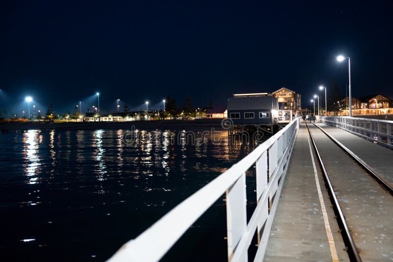 The Busselton Jetty at Night, Australia Editorial Stock Image - Image ...