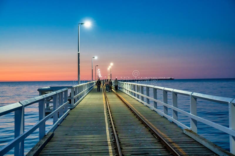 Busselton Jetty at Sunset, Western Australia Stock Photo - Image of ...