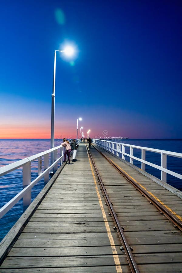 Busselton Jetty at Sunset, Western Australia Stock Photo - Image of ...