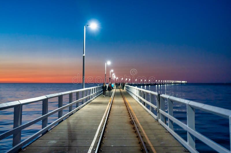 Busselton Jetty at Sunset, Western Australia Stock Photo - Image of ...