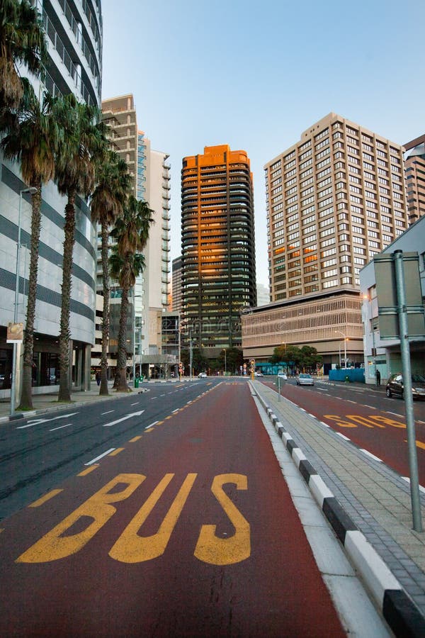 Busses only in this Lane. a Cropped Shot of an Empty Bus Lane in the ...
