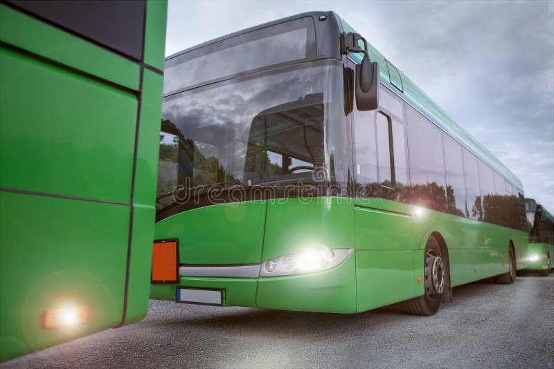 Busses standing in line stock image. Image of busses - 76745831